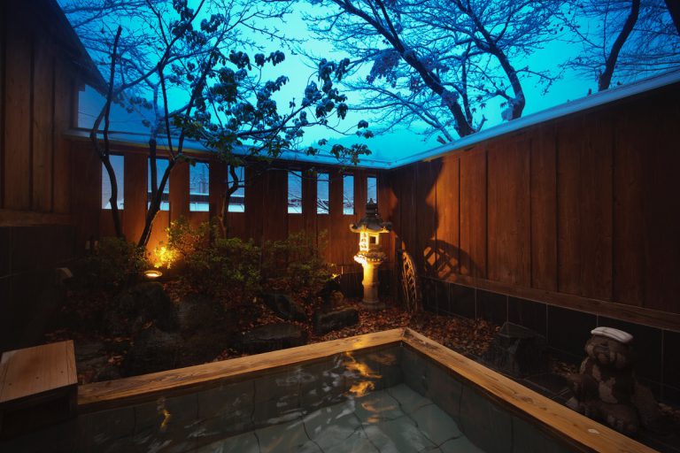 Private Onsen, room with a Rotenburo / 6 different types of bath in Ryokan